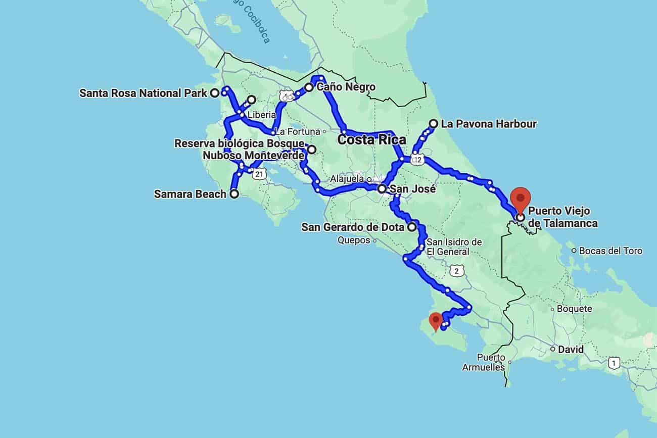Mooiste reisroute Costa Rica: Road Trip langs natuur & stranden
